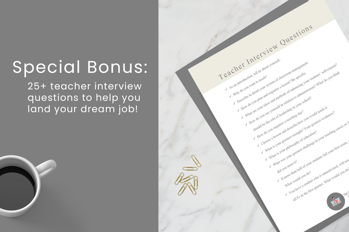 Teacher Resume Template for Word, Google Docs, Pages Teacher Resume ...