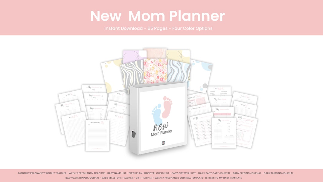 New Mom Planner - New Mom Printable Planner - Pregnancy Planner - Baby ...