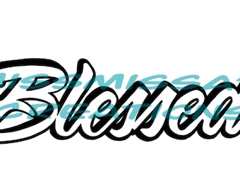 Blessed SVG PNG Cut Cricut Cameo File - Etsy