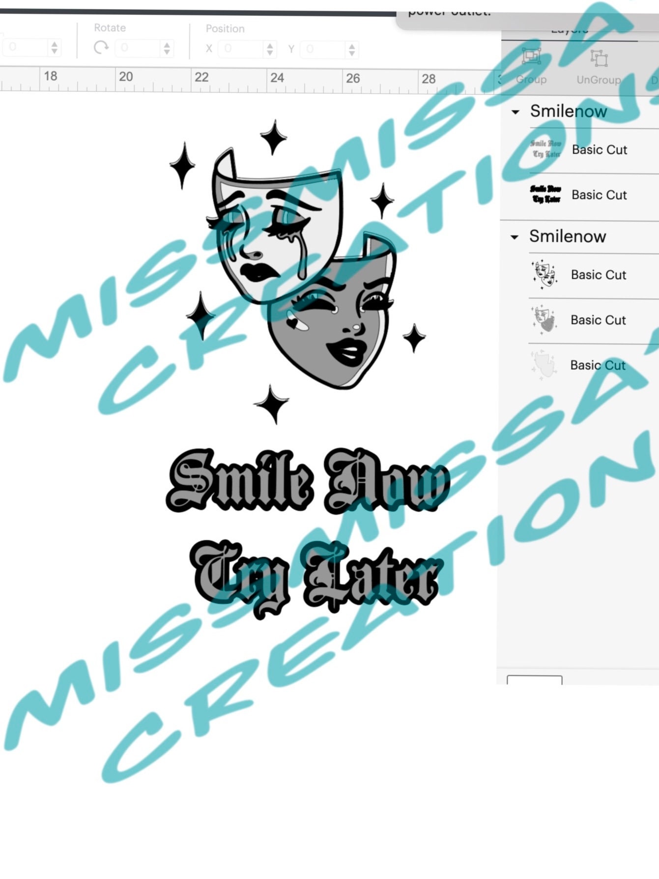 Smile Now Cry Later Layered Svg - Etsy