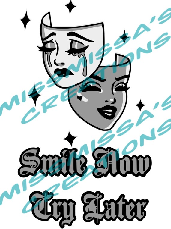 Smile Now Cry Later Layered Svg | Etsy