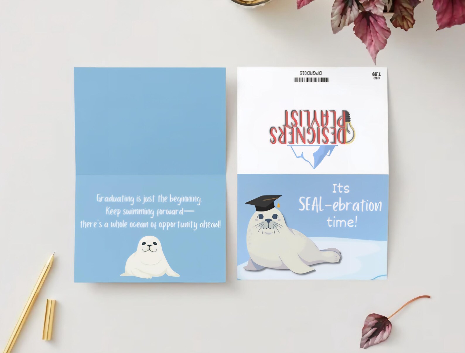 2025 Graduation Card | Custom Grad Card | Neutral Grad Card | Seal Grad ...