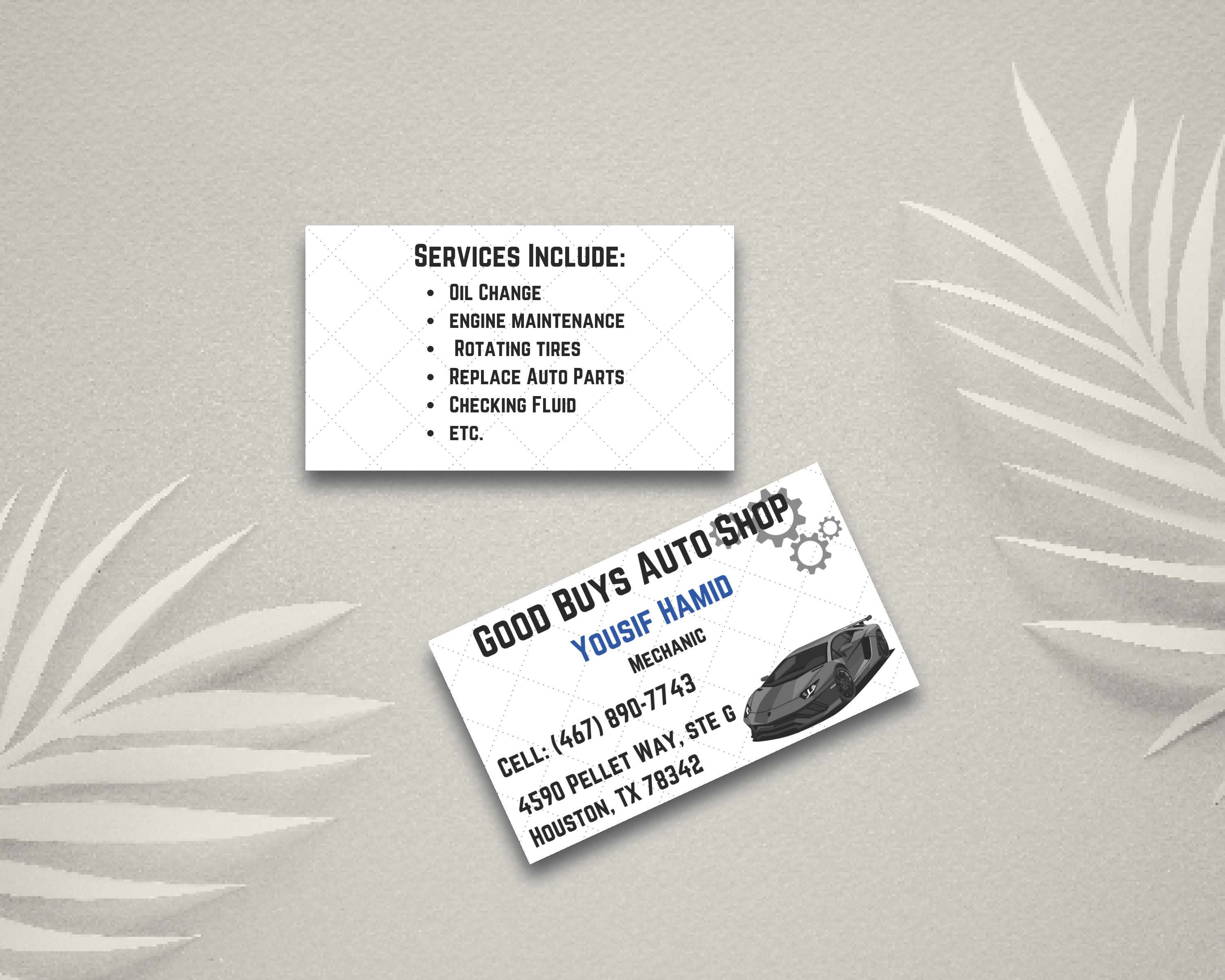 Auto Business Card - Etsy