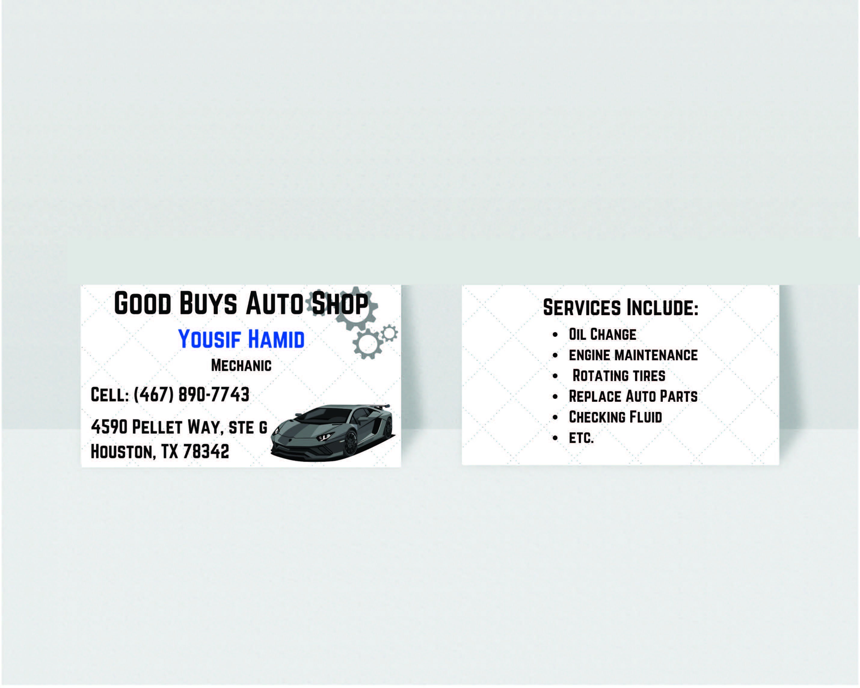 Auto Business Card - Etsy