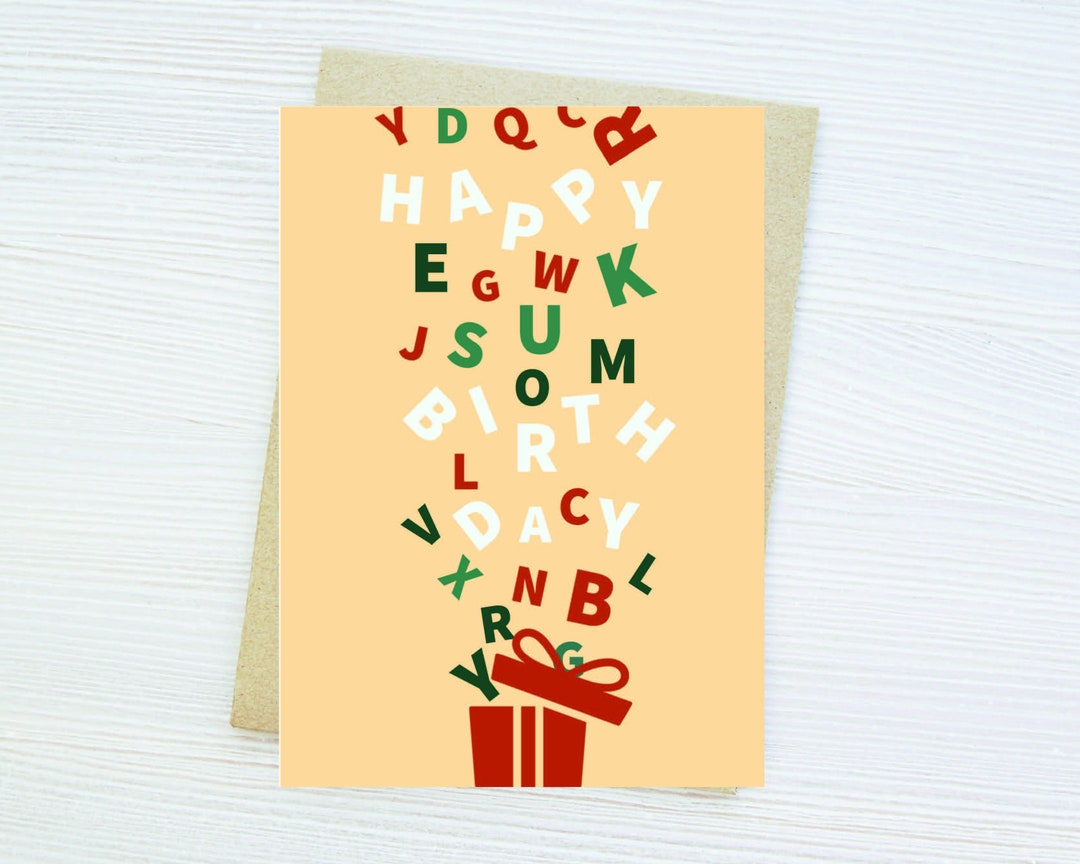 Letter Birthday Cards - Etsy
