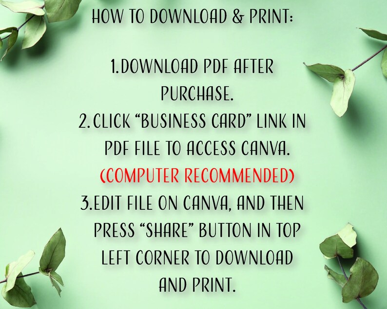 Auto Business Card - Etsy