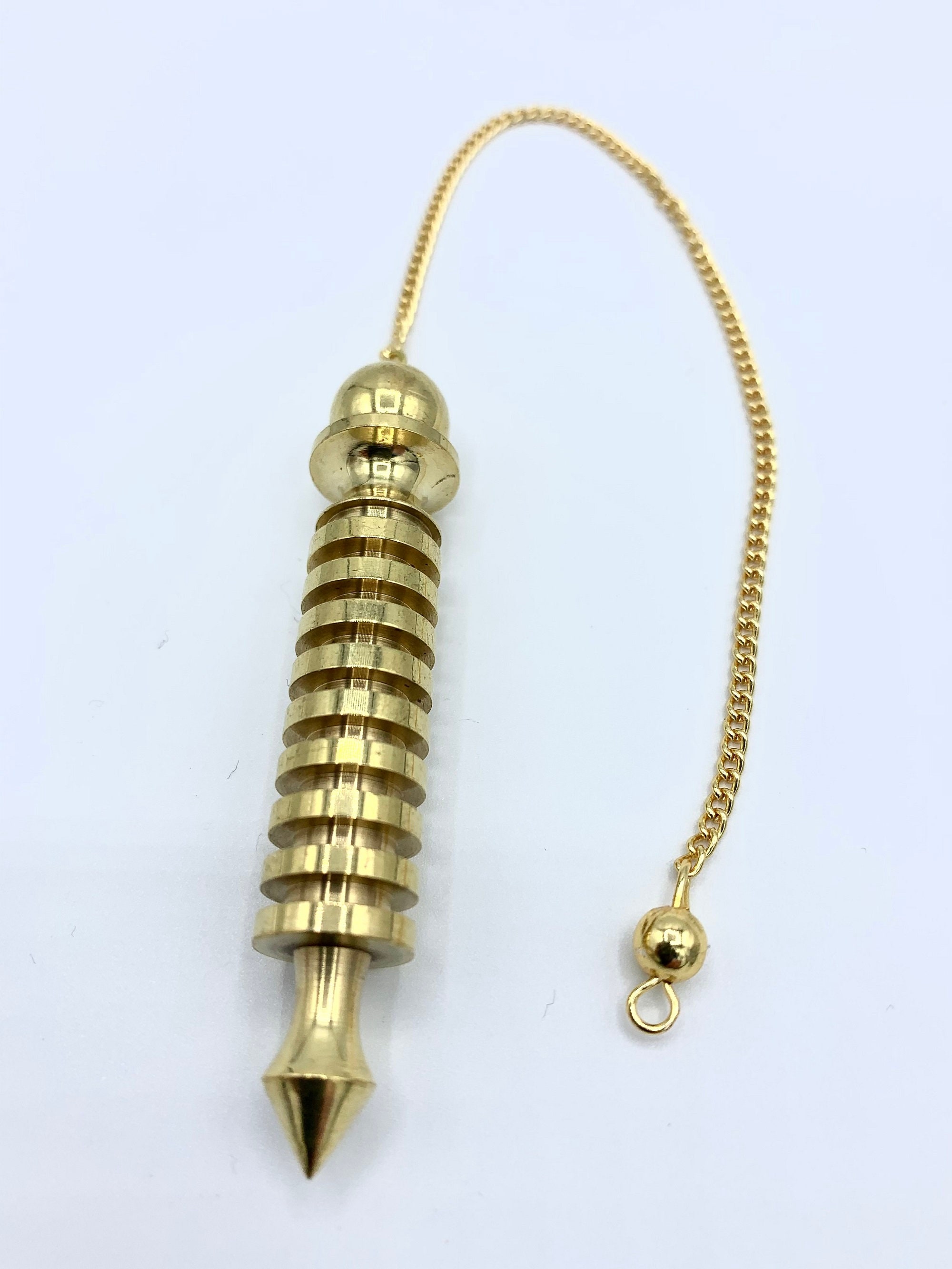Isis pendolo ottone lucido radiestesia Pendoli 7 cm inclusa | Etsy