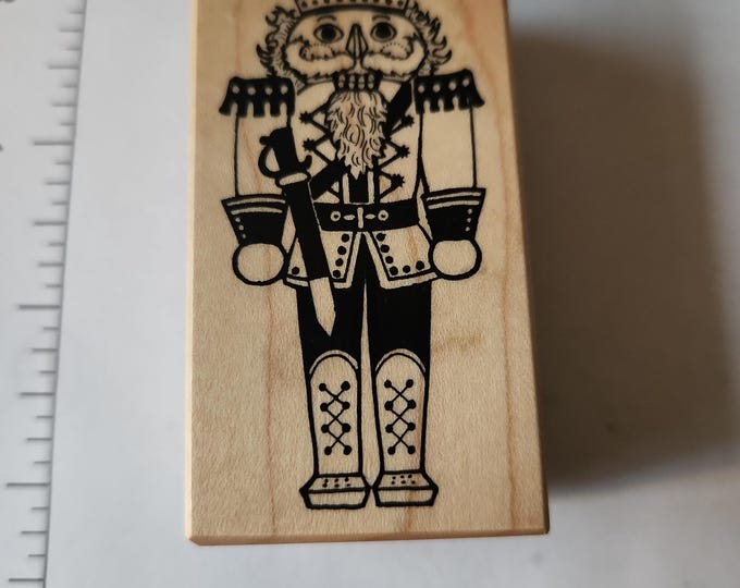 PSX Nutcracker Rubber Stamp F-211 • Vintage Christmas Wood-mounted ...