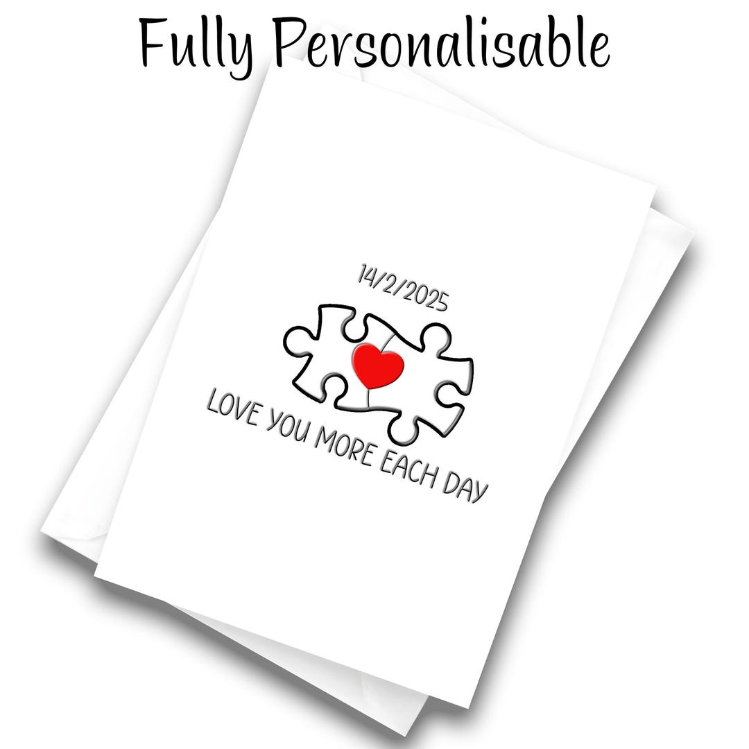 Simple Valentine's Day Card,personalised Valentines Day Card,tiny Heart ...