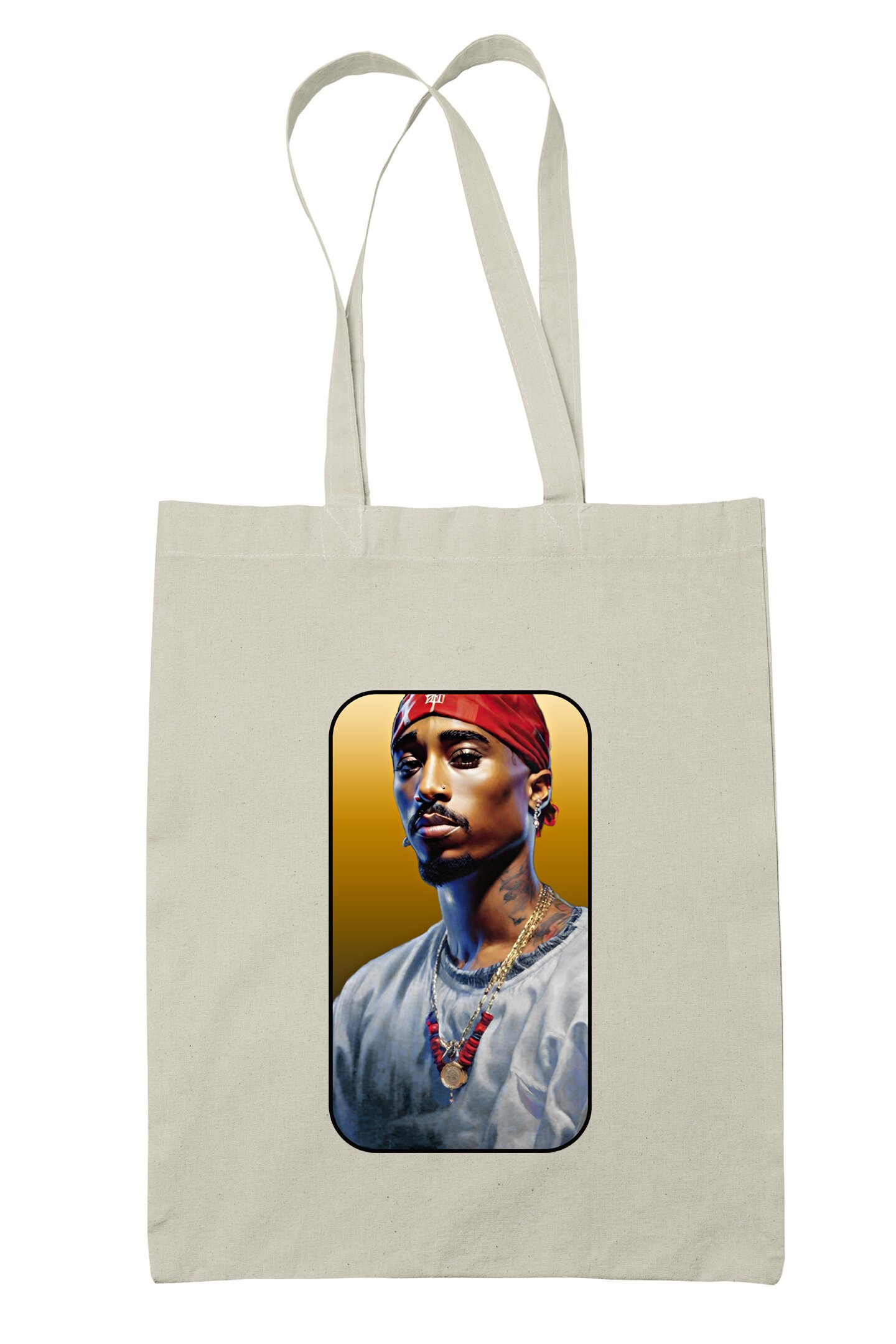 Tupac Tote Bag, Shopping Tote Bag, Printed Tote Bag, Canvas Tote Bag ...