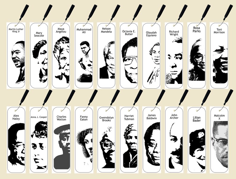 Black History Bookmarks,black History,bookmarks,inspirational Black ...