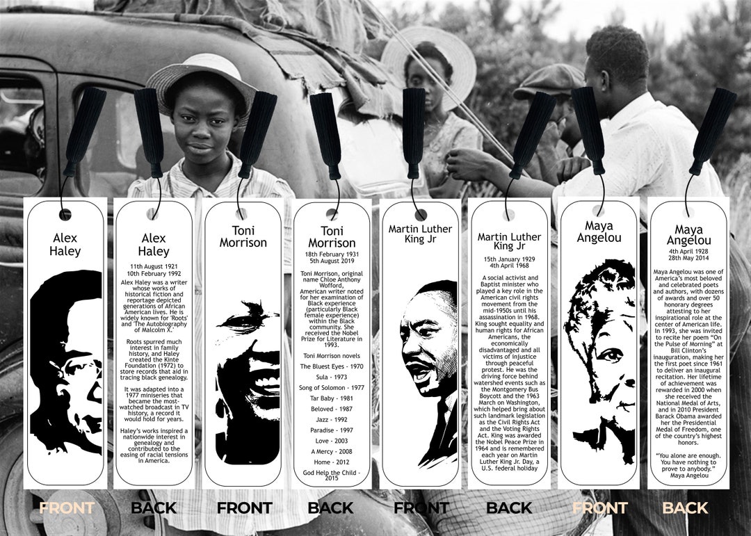 Black History Bookmarks,black History,bookmarks,inspirational Black ...