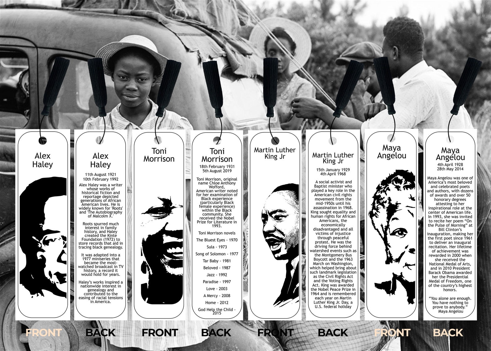 Black History Bookmarks,black History,bookmarks,inspirational Black ...