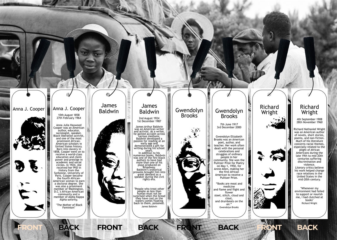 Black History Bookmarks,black History,bookmarks,inspirational Black ...