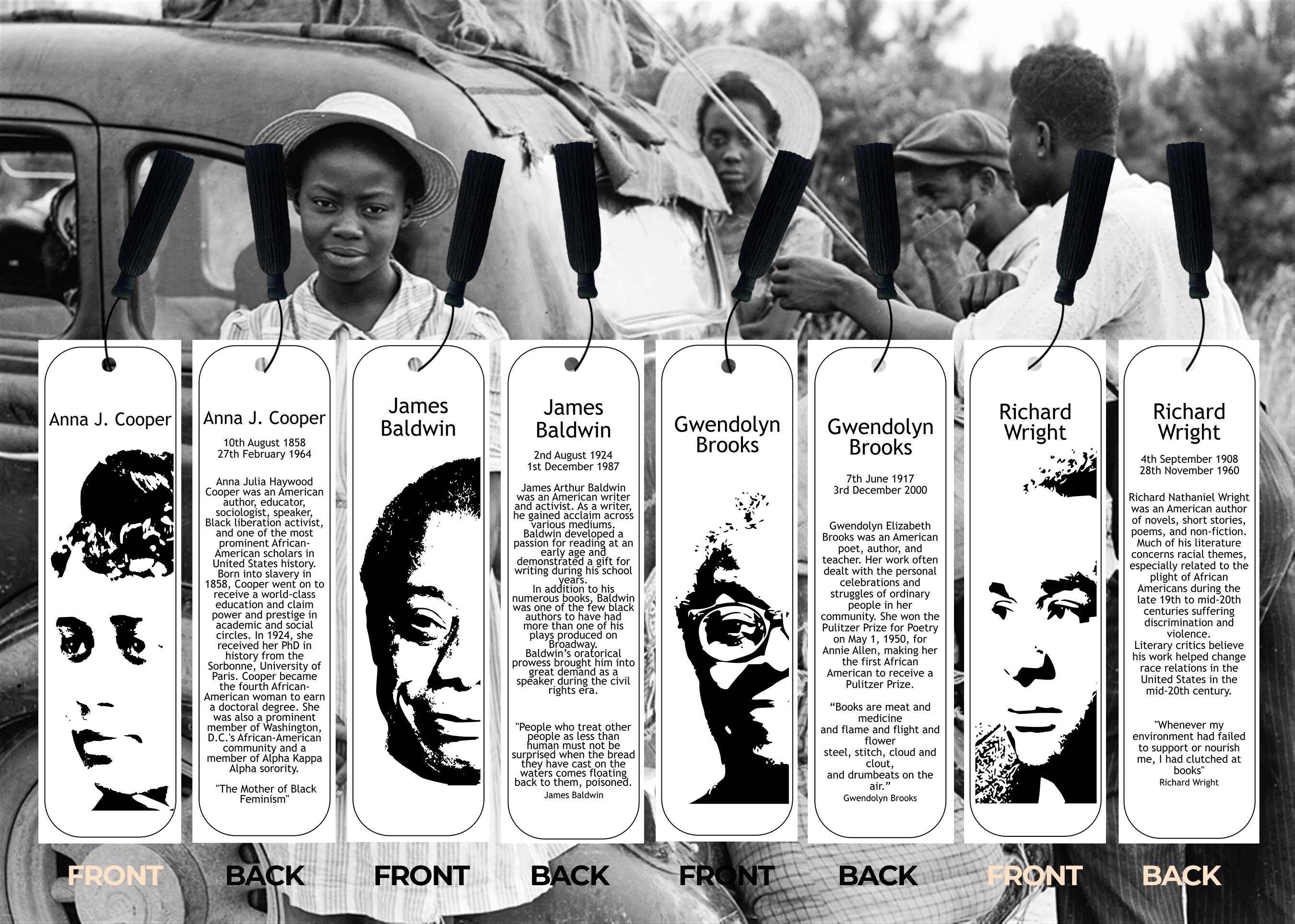 Black History Bookmarks,black History,bookmarks,inspirational Black ...