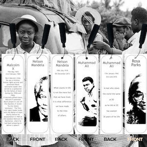 Black History Bookmarks,black History,bookmarks,inspirational Black ...