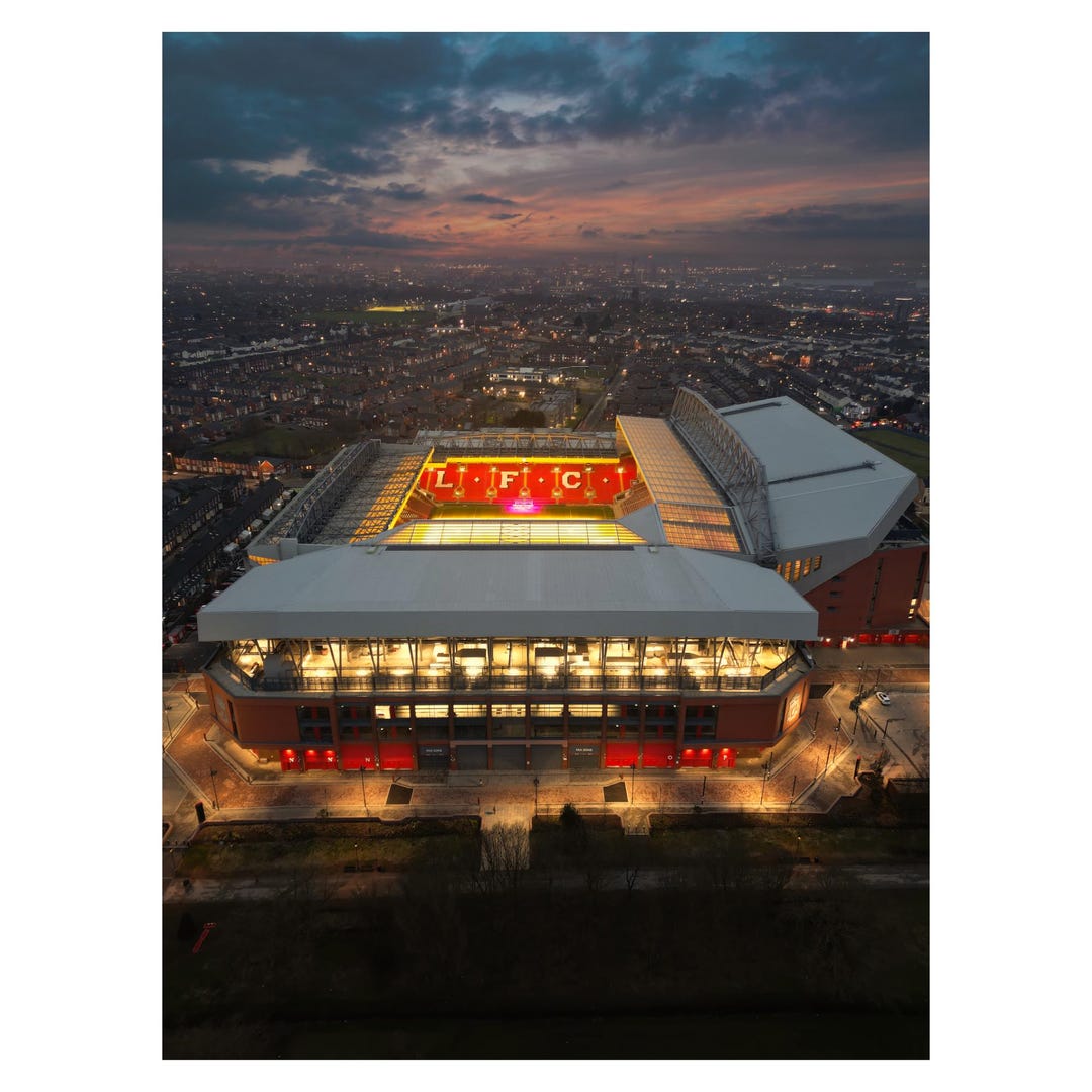 Anfield Stadium Aerial View,liverpool FC Wall Art,printable Football ...