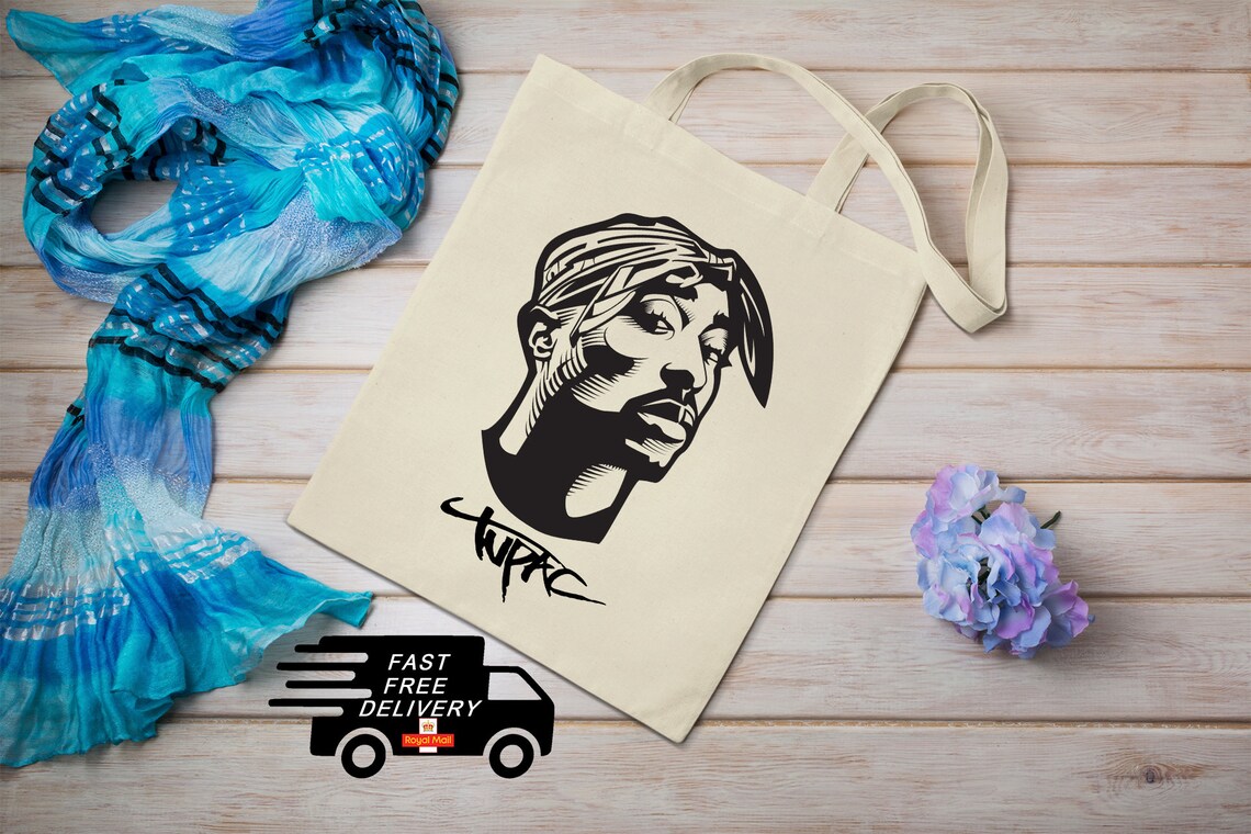 Tupac Tote Bag Shopping Tote Bag Printed Tote Bag Canvas | Etsy
