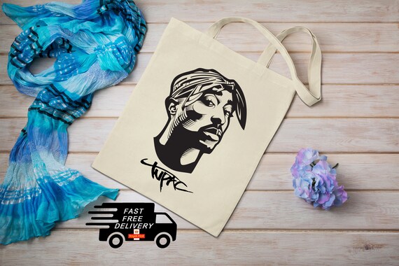 Tupac Tote Bag Shopping Tote Bag Printed Tote Bag Canvas | Etsy