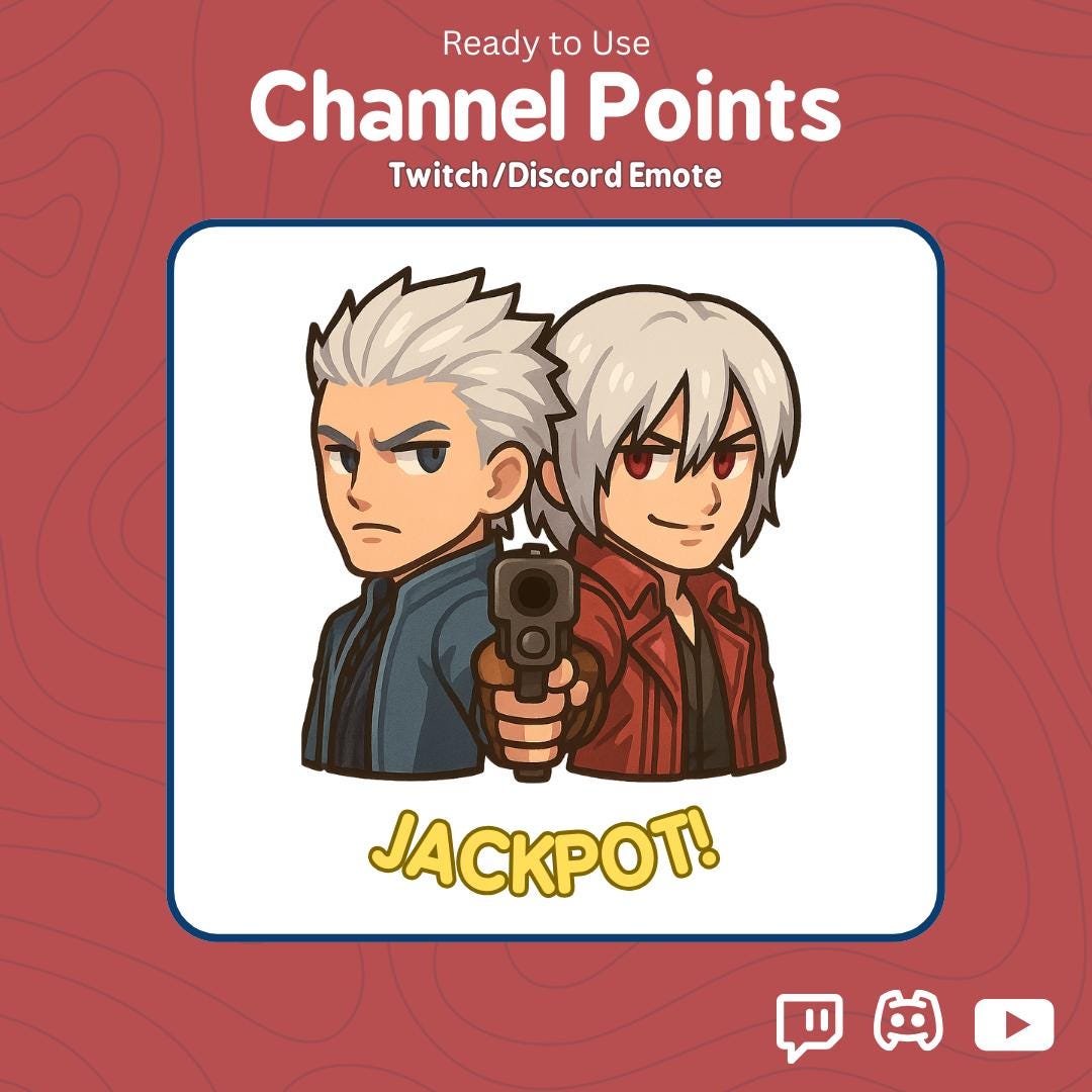 Chibi Dante & Vergil Twitch Emotes: Devil May Cry Stream Overlay - Etsy
