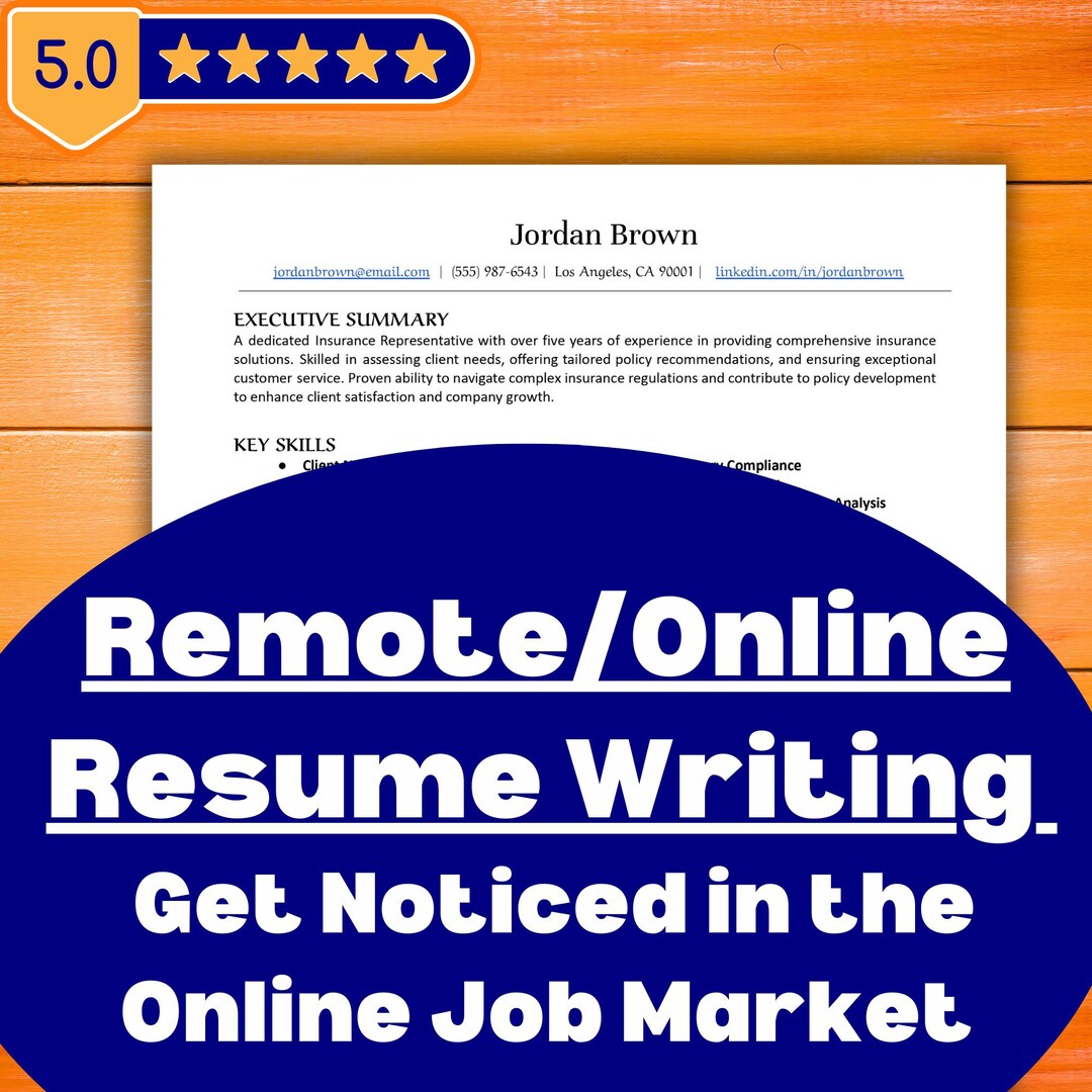 Remote Job Resume Service Ats-friendly Resume for Work From Home ...