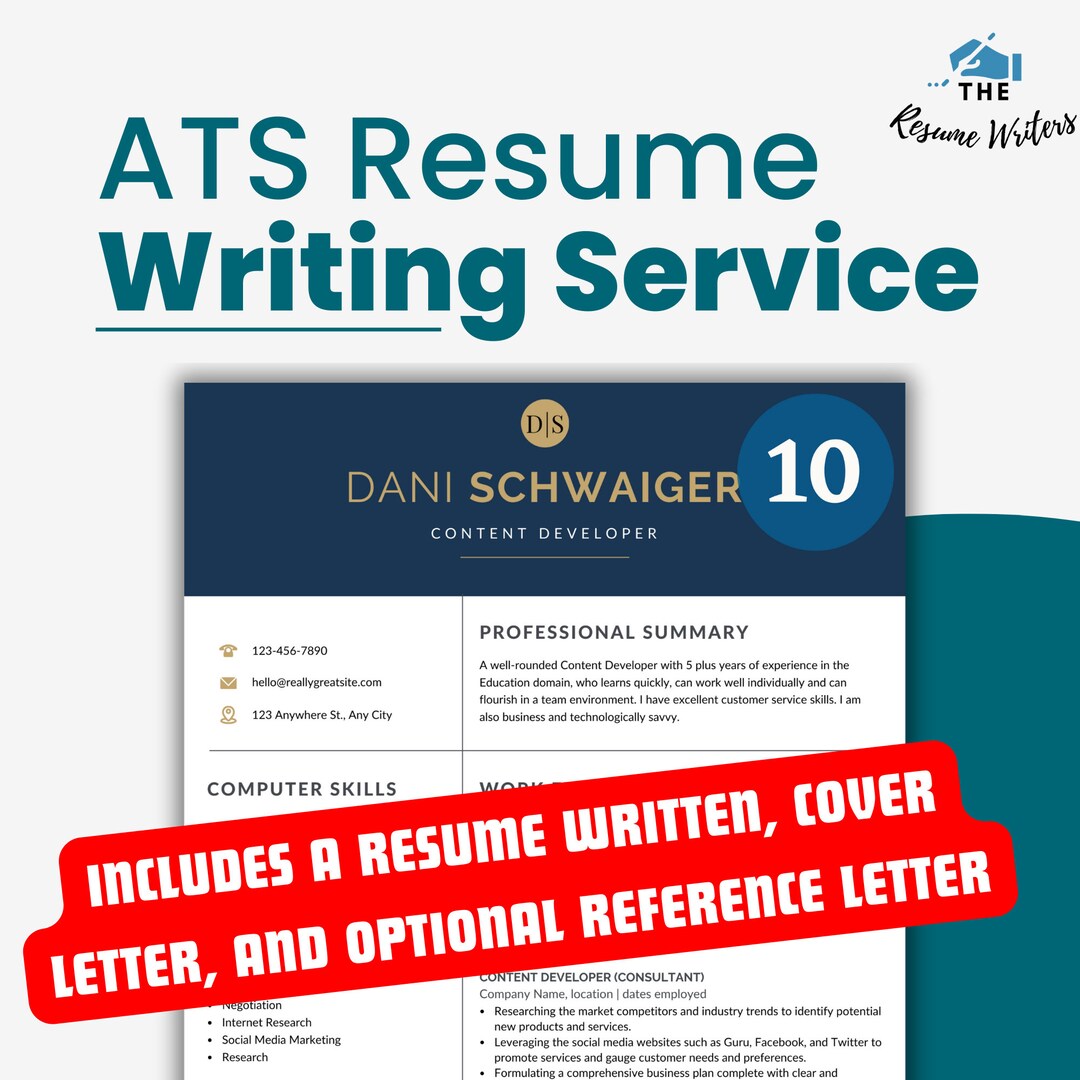 Professional ATS Resume Writing Service: Cover & Reference Letter - Etsy