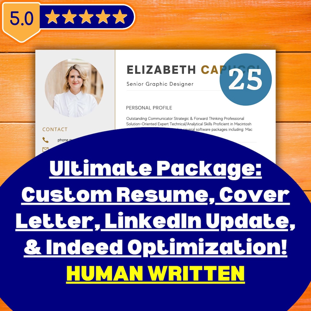 Resume Writing Service: Linkedin & Indeed Optimization, Cover Letter - Etsy