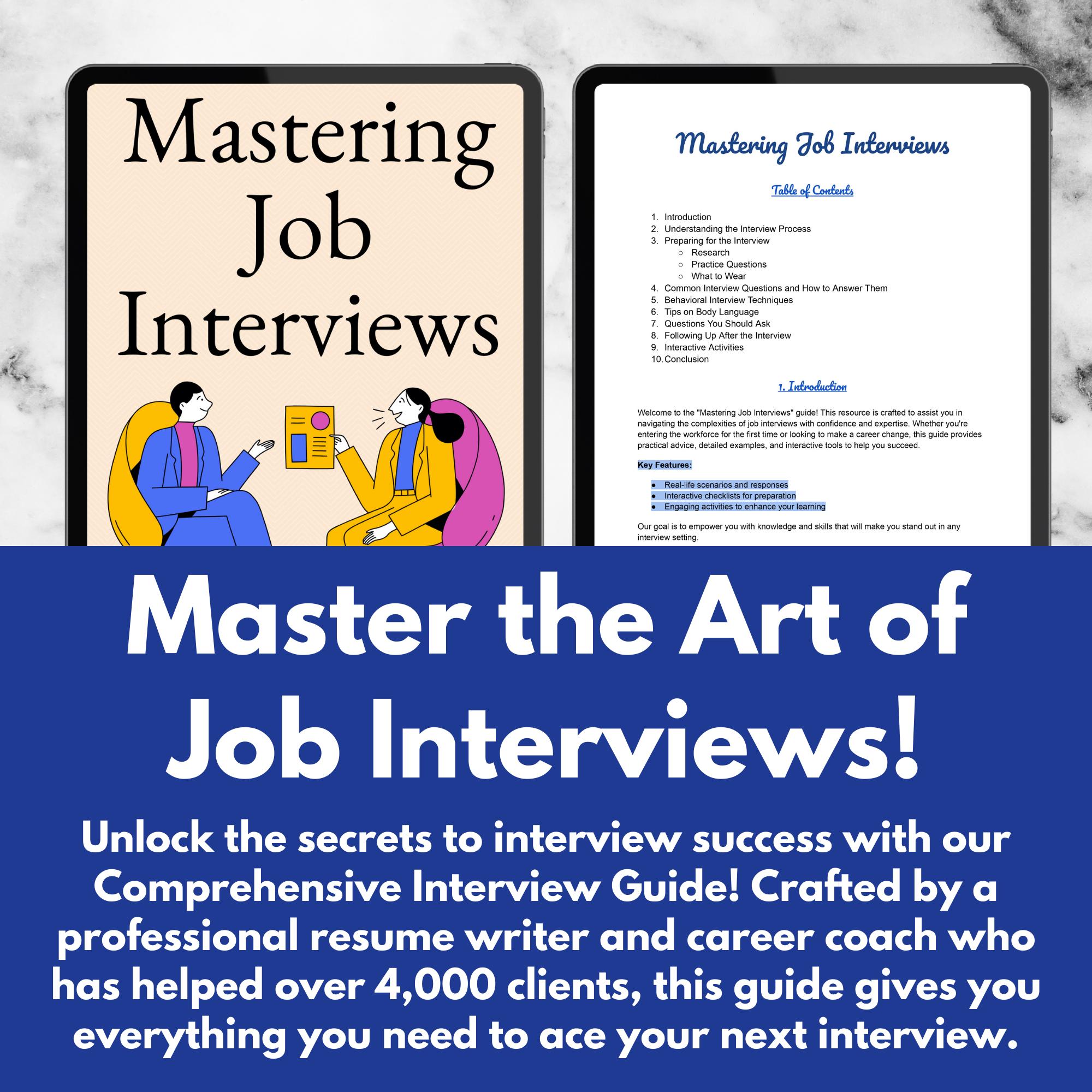 Master Job Interviews – Step-by-step 16-page Guide by Career Coach ...
