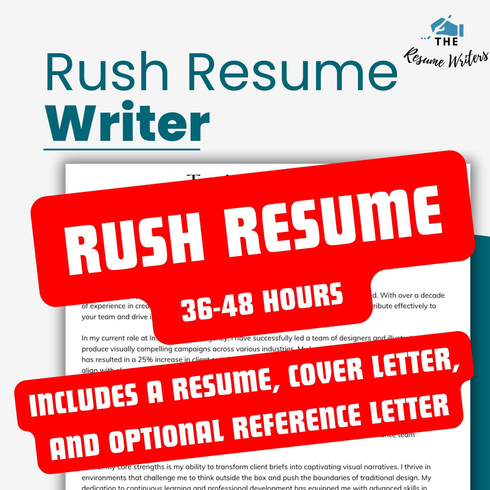 Rush Resume Service: Expert Resume Writer (24-48 Hours) - Etsy