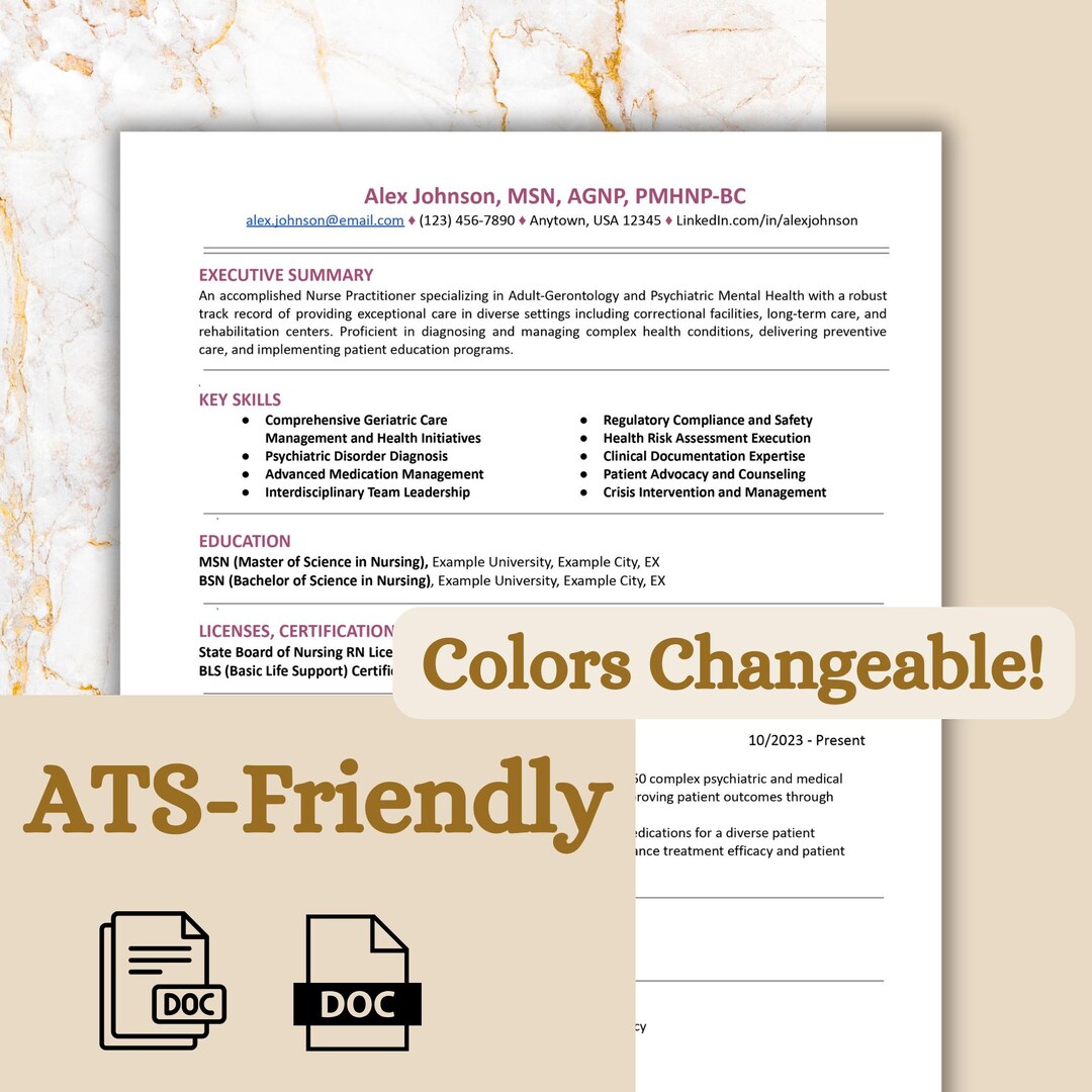 Ats-friendly Resume & Cover Letter Template Pack Google Docs and Word ...