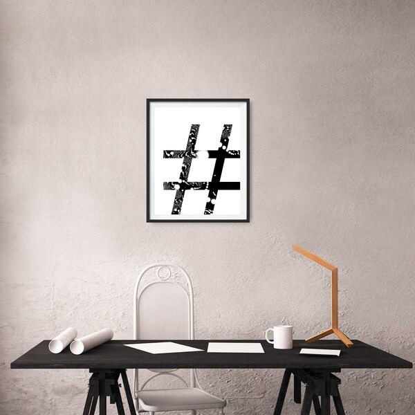 Hashtag Print - Etsy