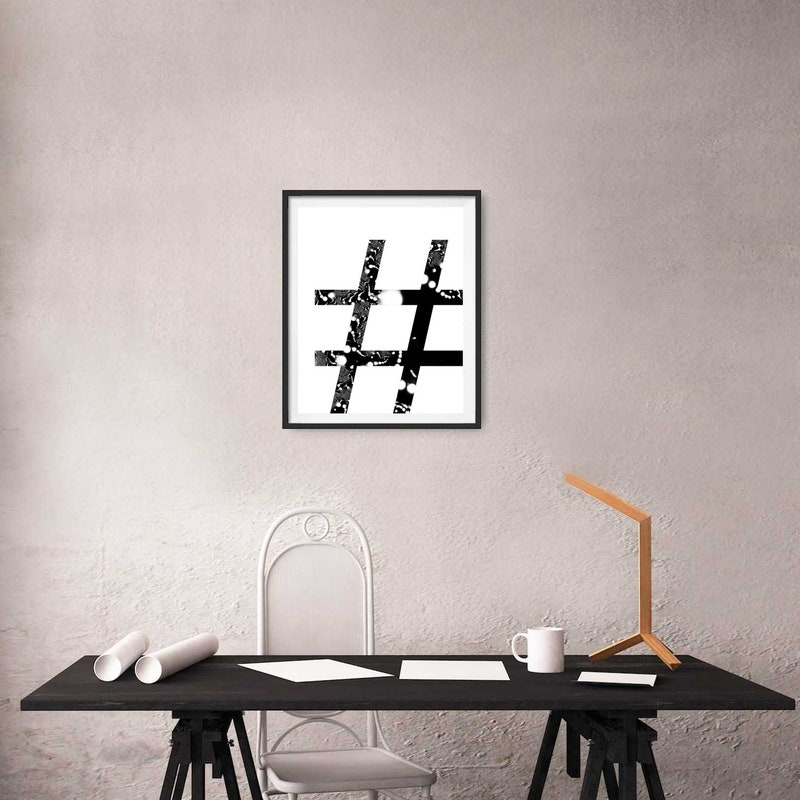 Hashtag Print - Etsy