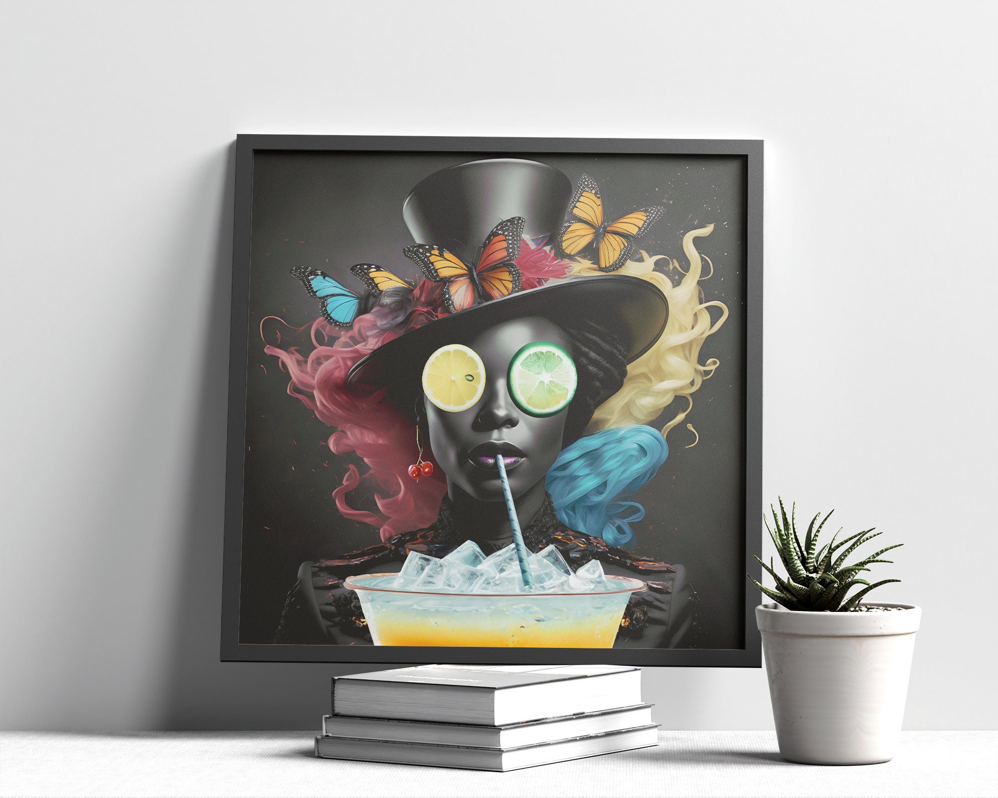Seeress' Enigmatic Cocktail: Black Woman Portrait With Citrus ...