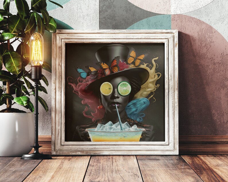 Seeress' Enigmatic Cocktail: Black Woman Portrait With Citrus ...