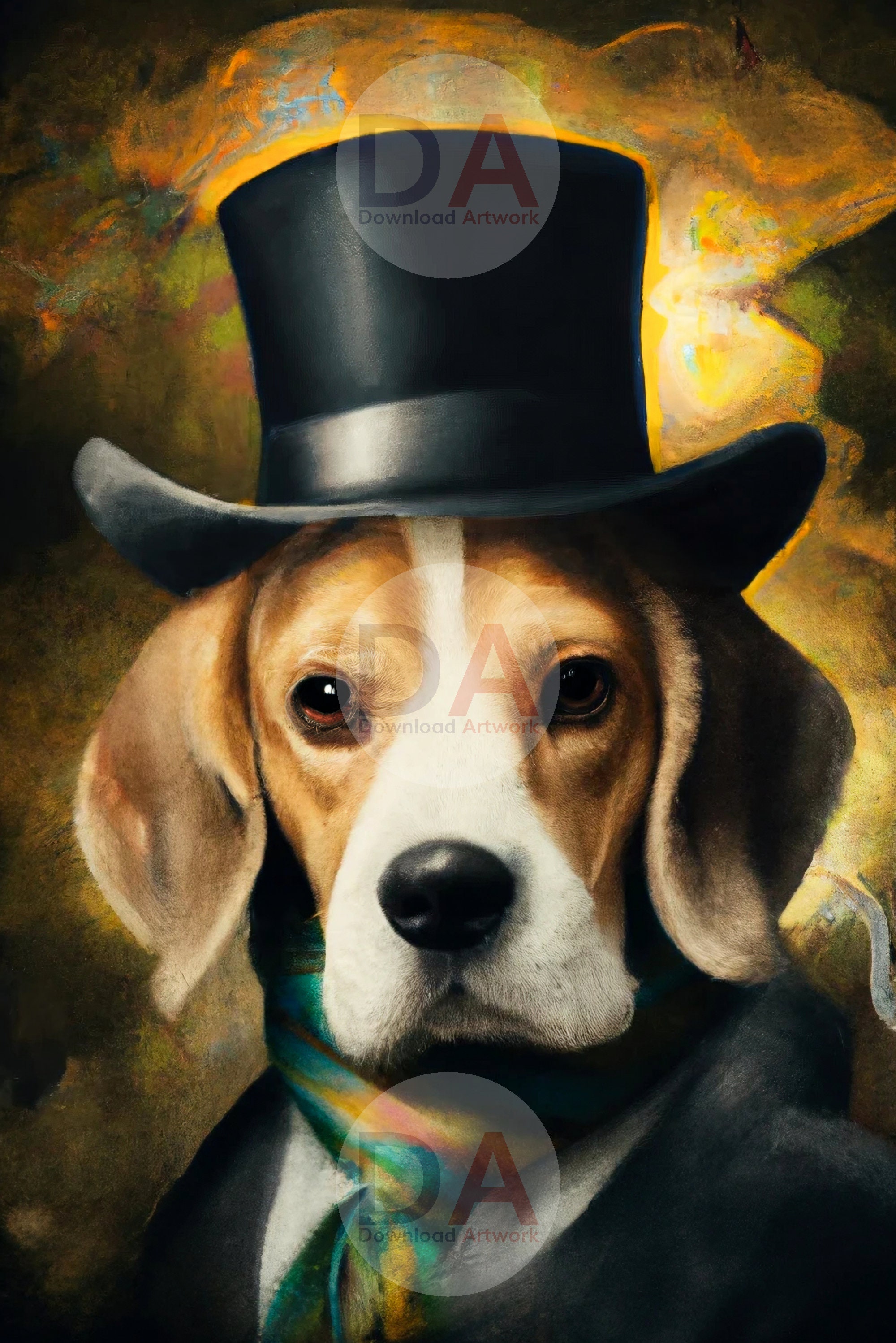 Beagle Print Gentleman Dog Dog Dressed as Human Dog - Etsy