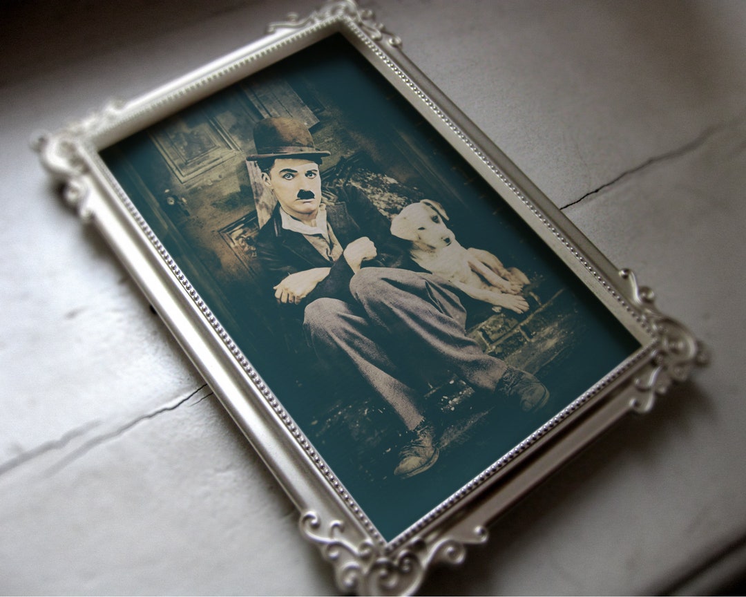 Vintage-style Colorized Charlie Chaplin Print | A4 A3 and A2 Print to ...