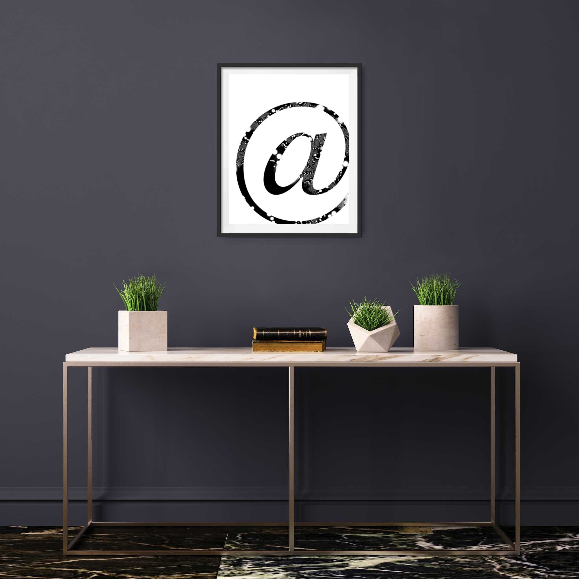At Symbol Print | Typography Print | Minimalist Print | Affiche ...