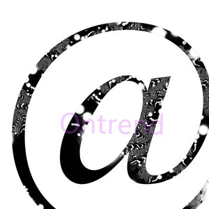 At Symbol Print | Typography Print | Minimalist Print | Affiche ...