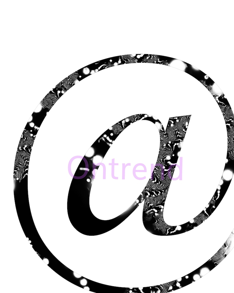 At Symbol Print | Typography Print | Minimalist Print | Affiche ...