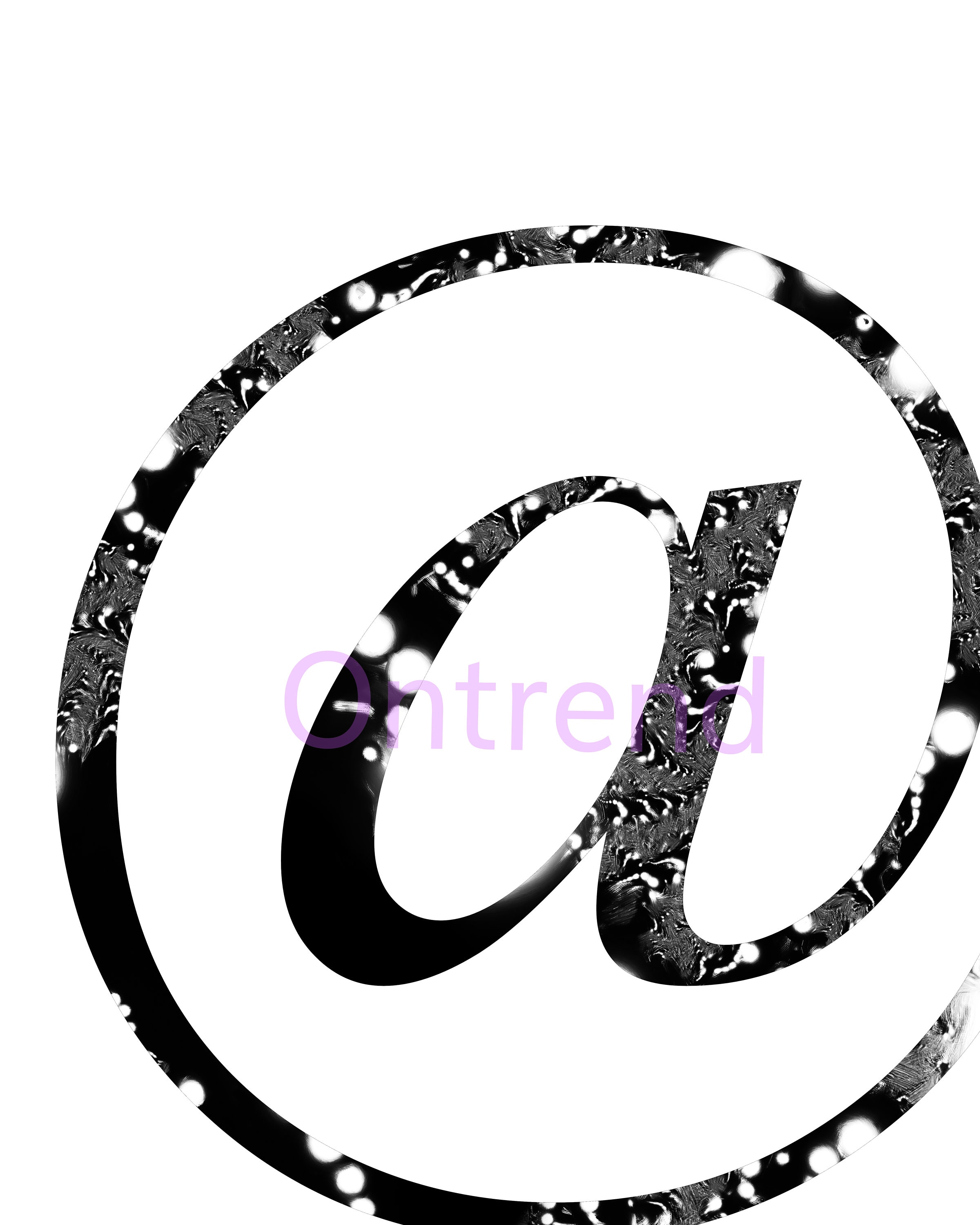 At Symbol Print | Typography Print | Minimalist Print | Affiche ...