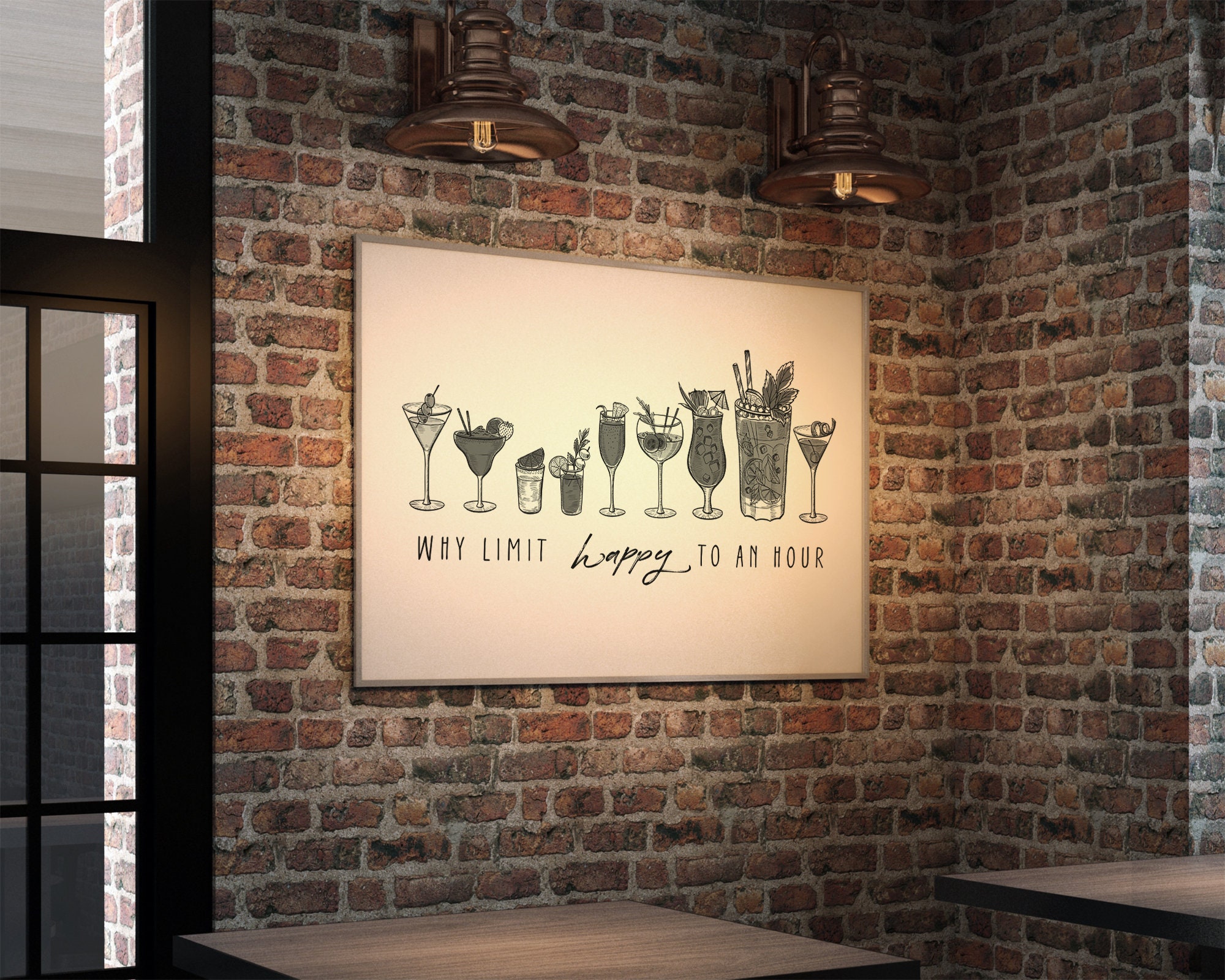 Digital Download | Bar Cart A4 Print | Bar Cart Art Printables | Bar ...