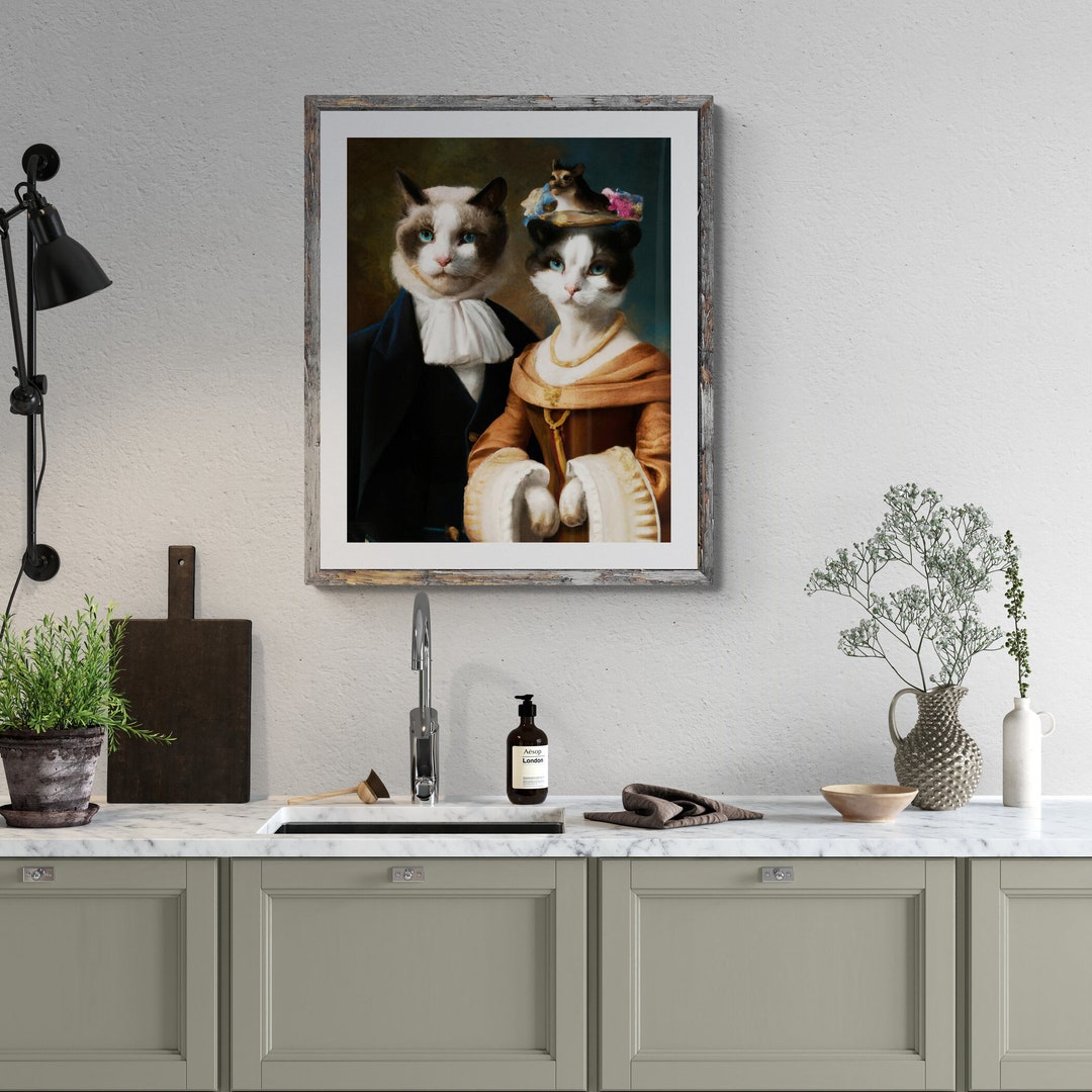 Renaissance Cat Print | Renaissance Cat Art | Cat Dressed in ...