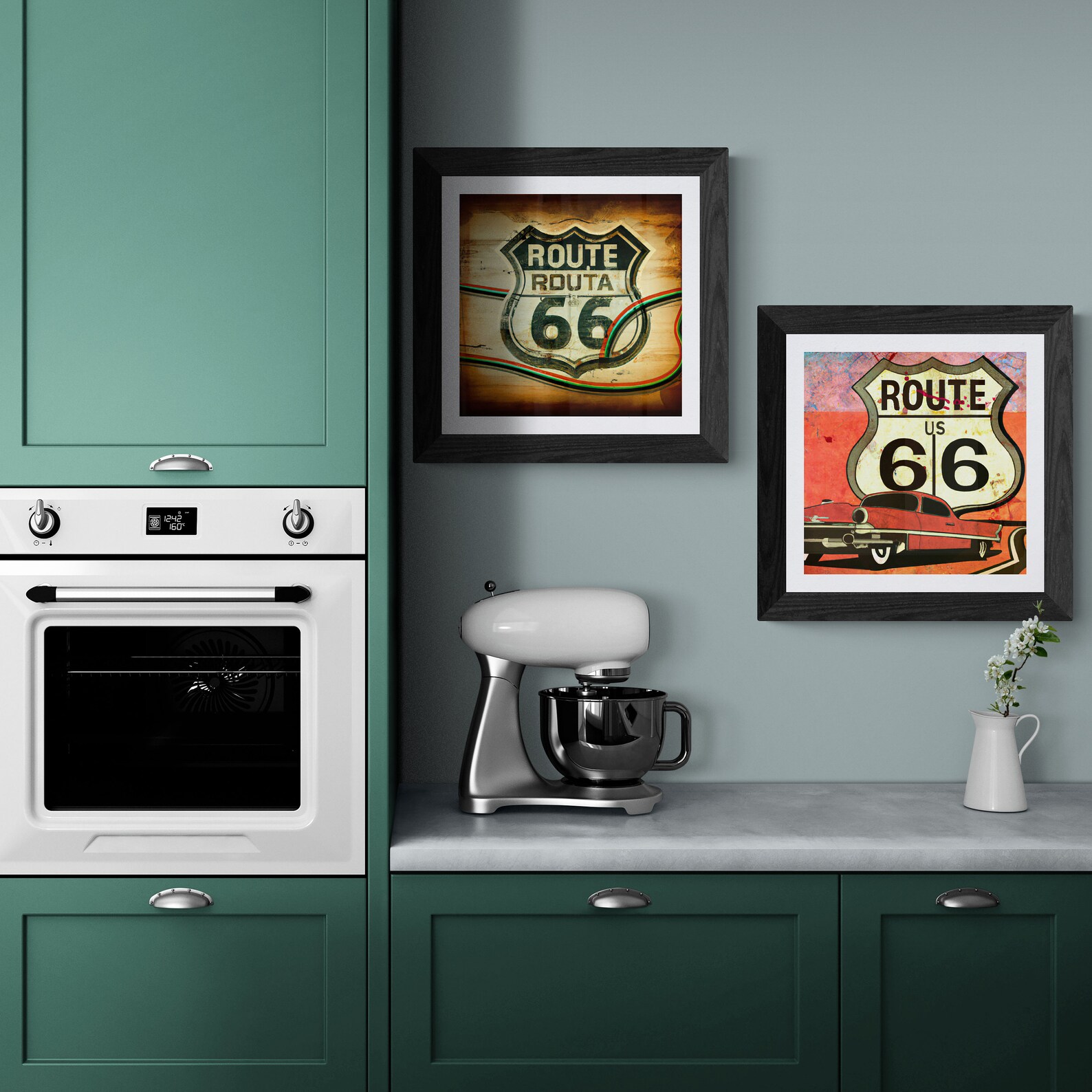 Vintage Route 66 Wall Art Two Route 66 Printable Artworks - Etsy