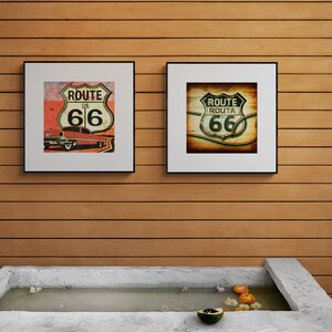 Vintage Route 66 Wall Art | Two Route 66 Printable Artworks | Route 66 ...