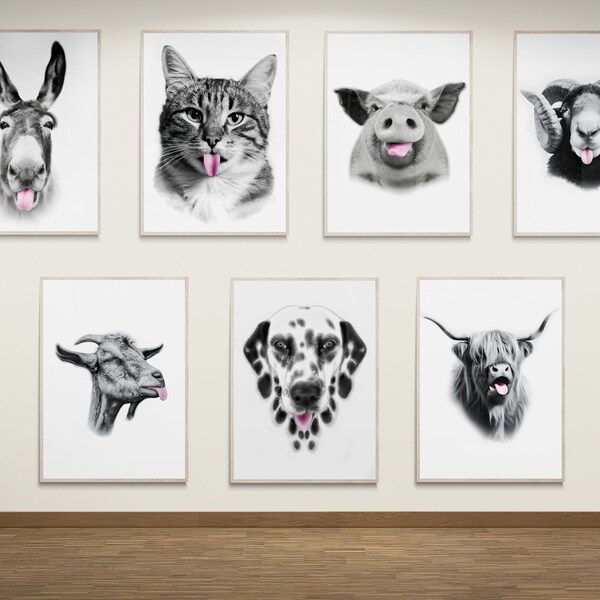 Funny Animal Prints - Etsy