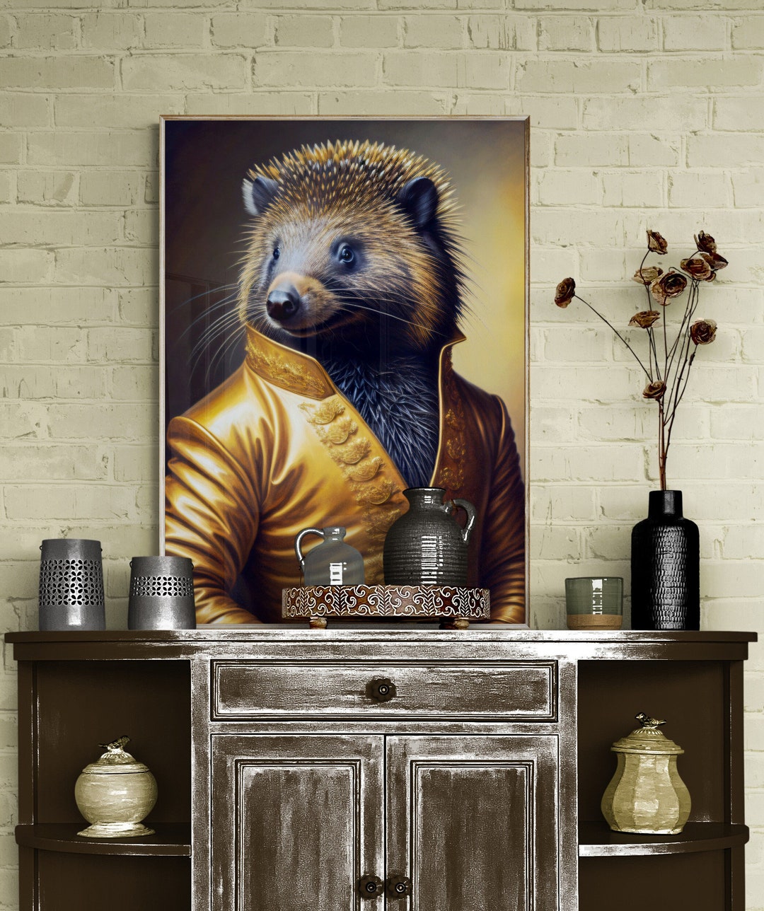 Funny Porcupine Renaissance Art Print: Snazzy Jacket (digital Download ...