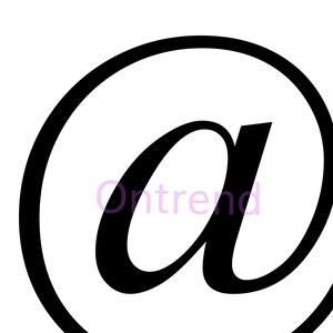 At Symbol Print | Typography Print | Minimalist Print | Affiche ...