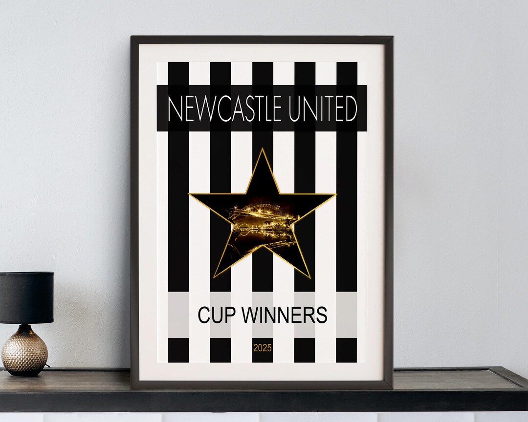 Newcastle United 2025 Carabao Cup Winners Art Print | NUFC Wall Decor ...