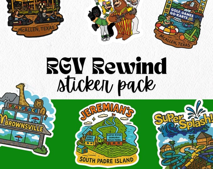 RGV Rewind Sticker Pack – 956 Nostalgia Series | Rio Grande Valley ...