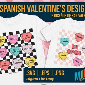 Spanish Valentine's Day PNG SVG Bundle, Mexican Valentines, Spanish ...